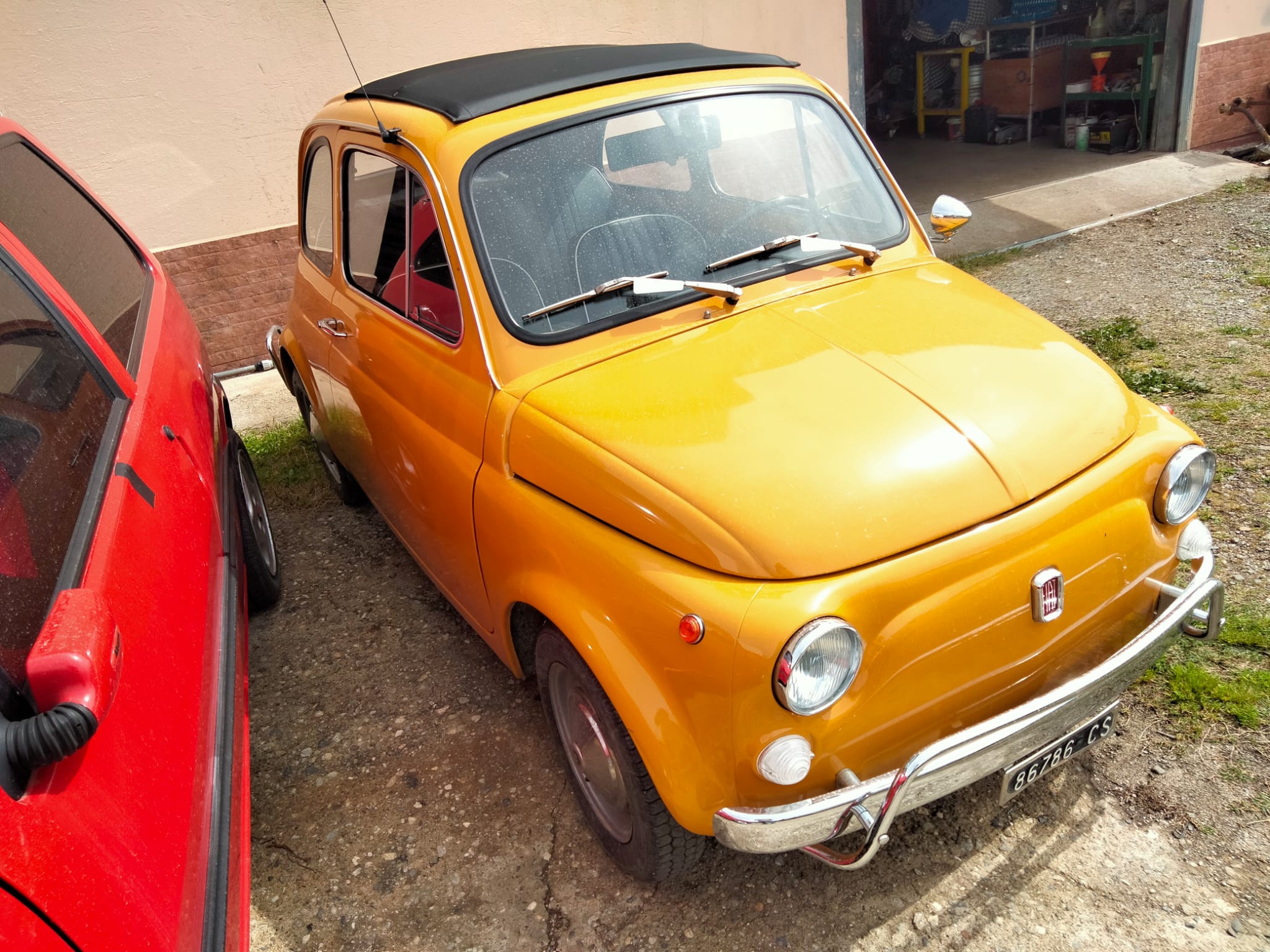 1969 Fiat 500 L Yellow - Garage Fiat 500